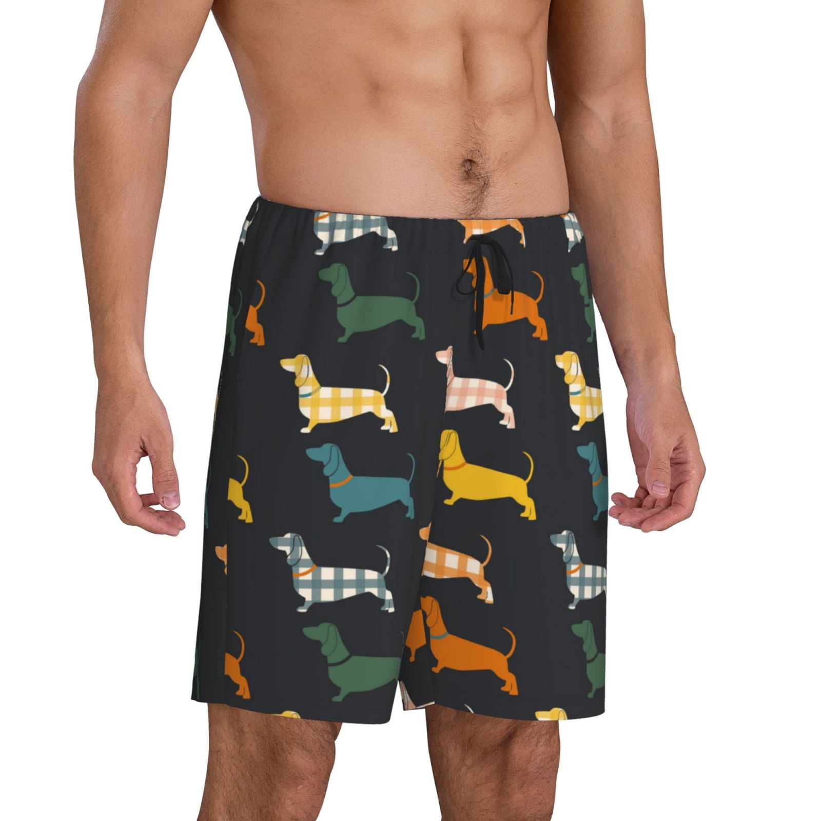 Mens Pajama Pants - Dachshund Dog Puppy No.1035 Sleep Shorts Mens ...
