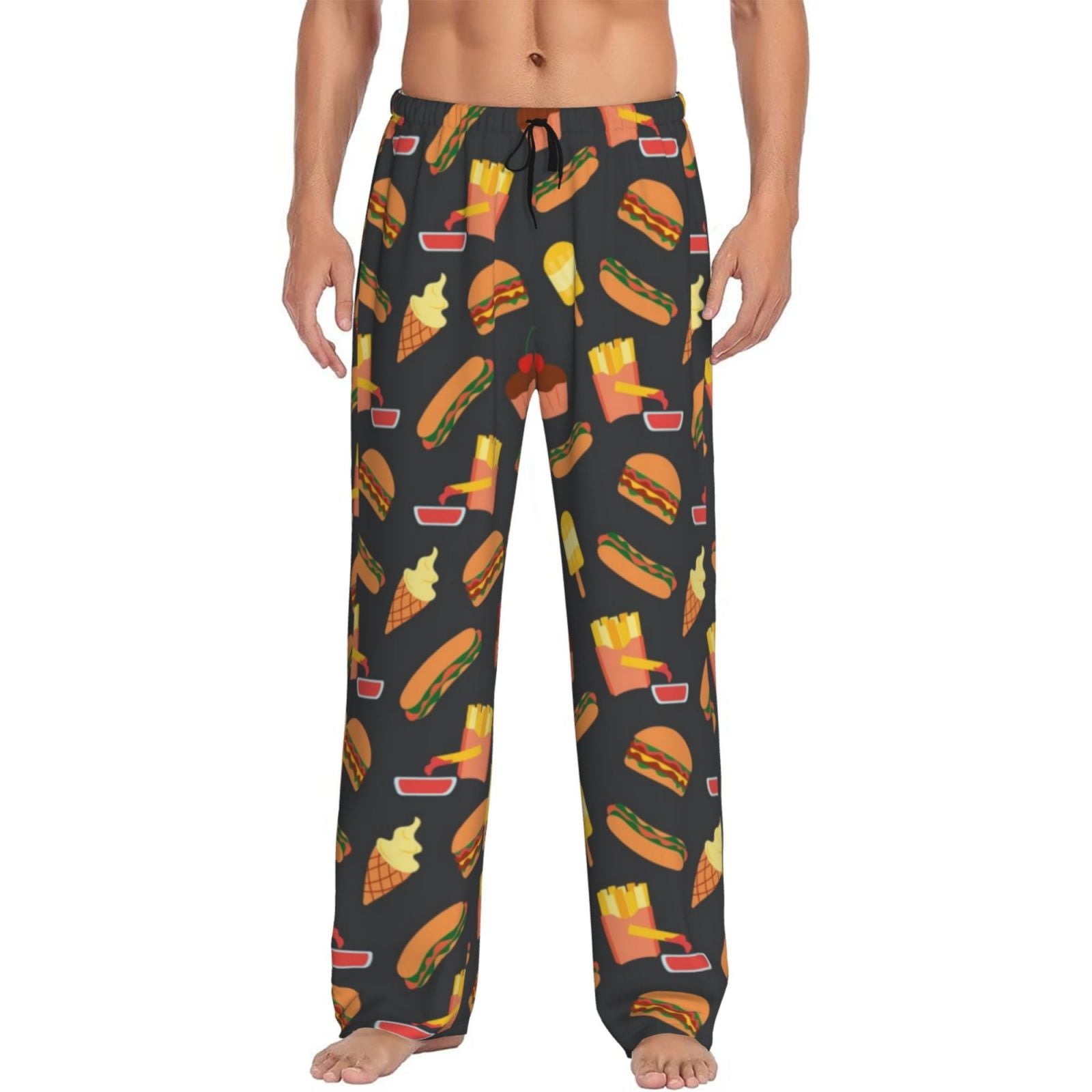 Mens Pajama Pants - Fast Food Soft Sleep Lounge Pants for Men, Casual ...