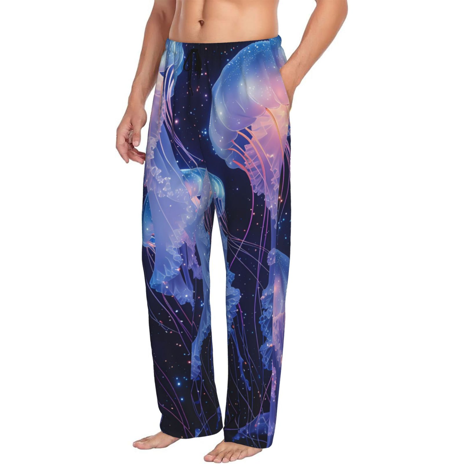 Mens Pajama Pants, Floating Space Jellyfish A Mens PJ Pants Bottoms ...