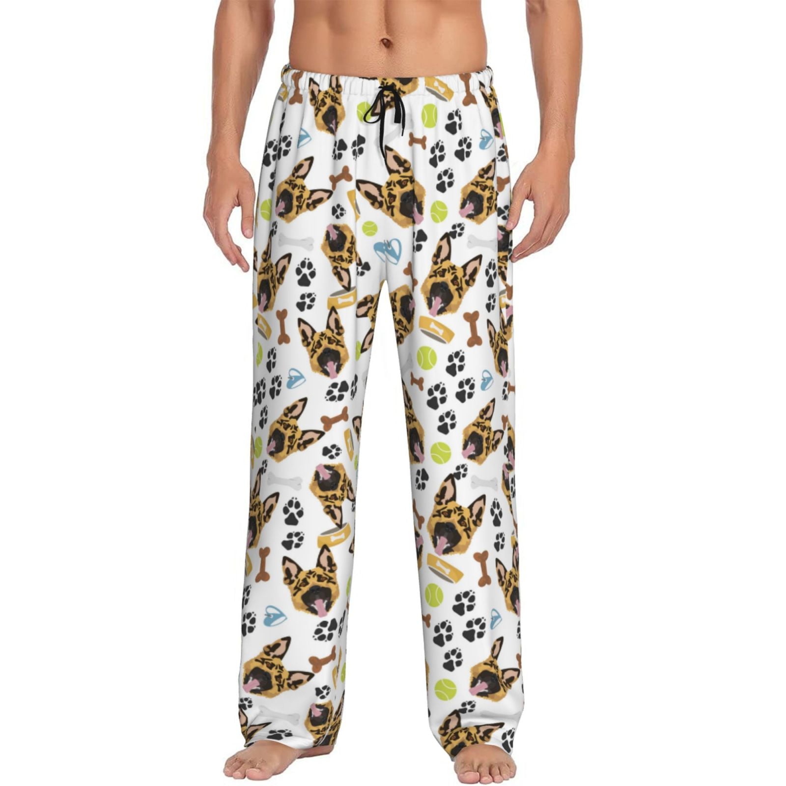 Mens Pajama Pants, German Shepherd Dog Squash Lounge Pj Pants With ...
