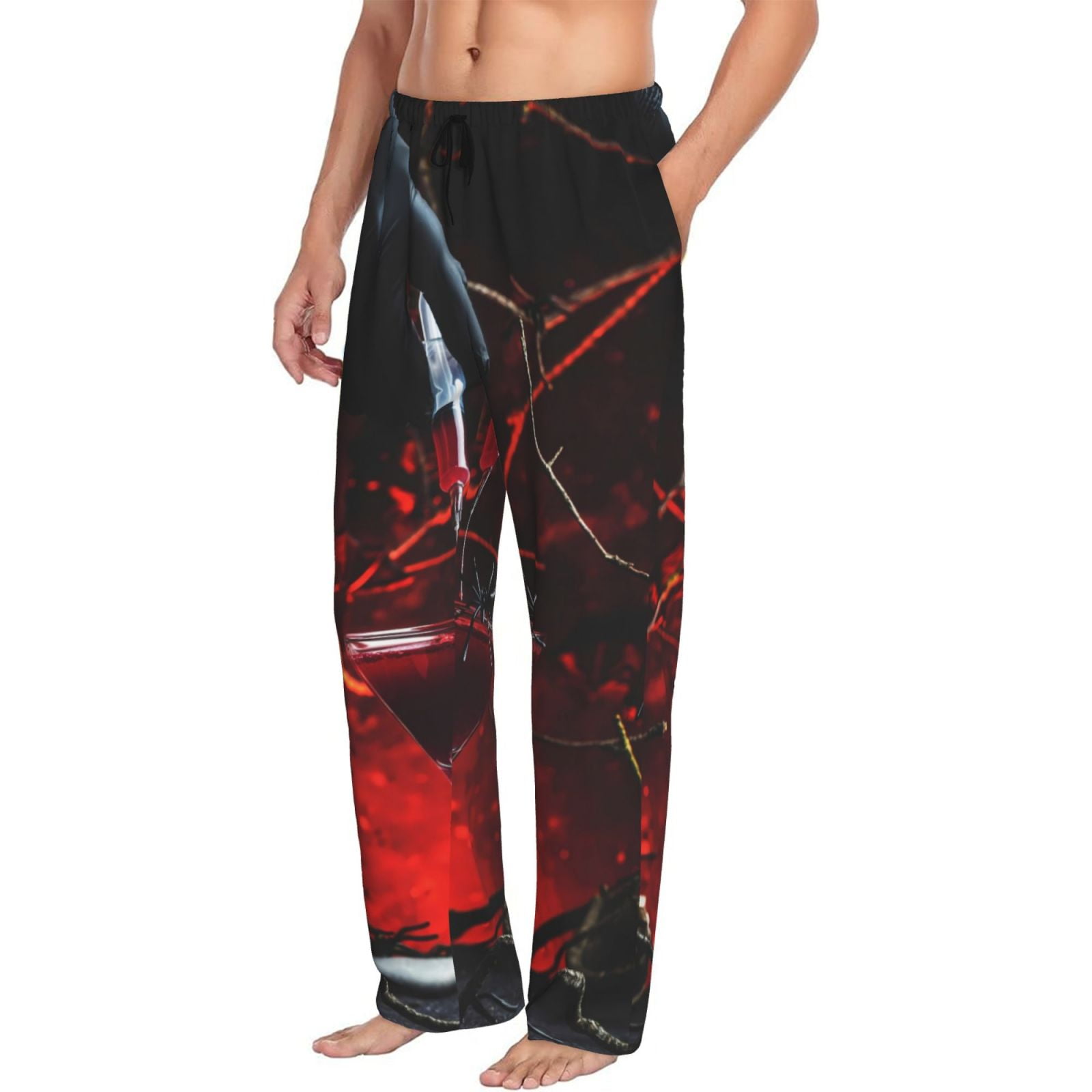 Mens Pajama Pants - Halloween Vampire Party Mens Sleepwear, Lounge PJ ...