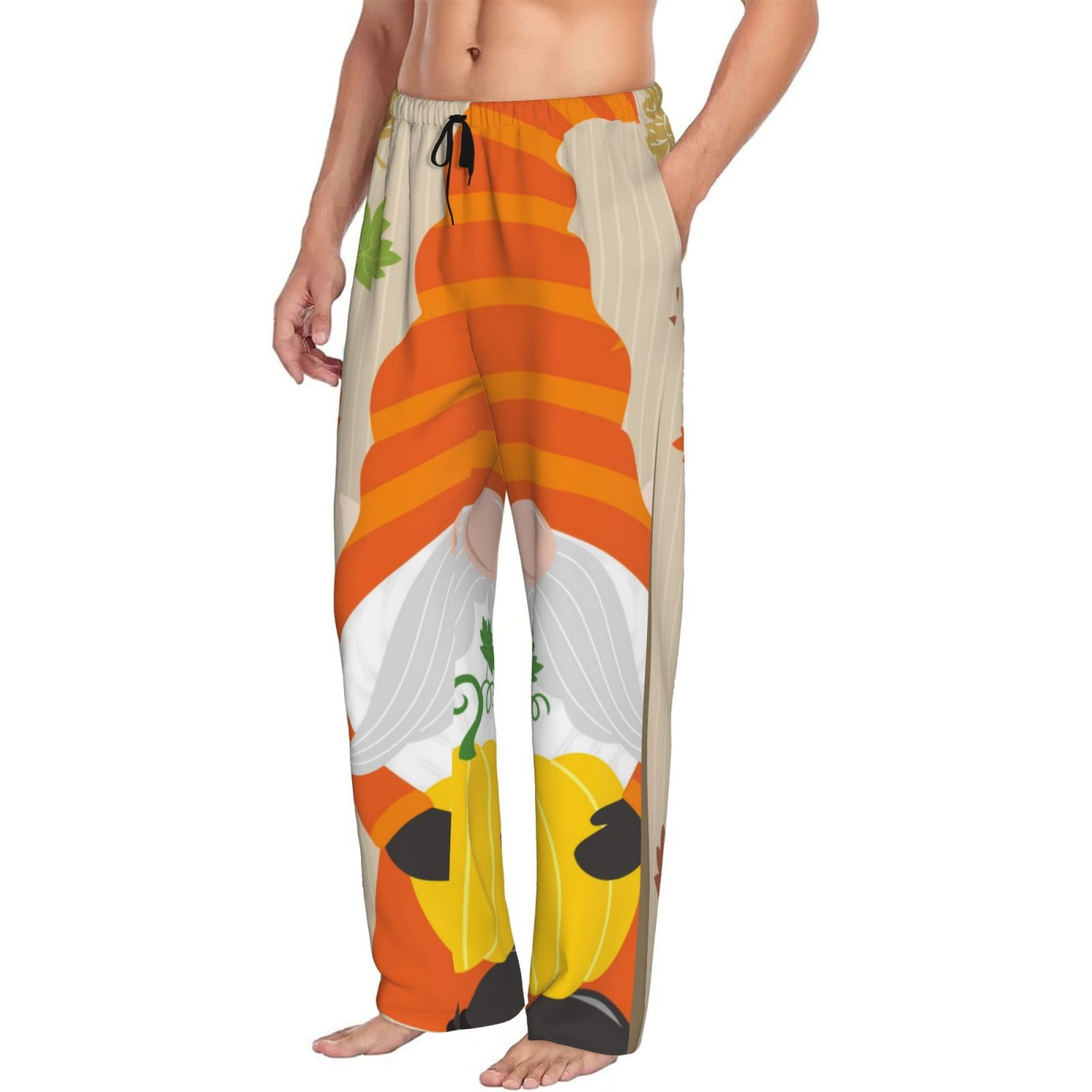 Mens Pajama Pants, Hello Fall Gnomes 1 Mens PJ Pants Bottoms Sleep ...