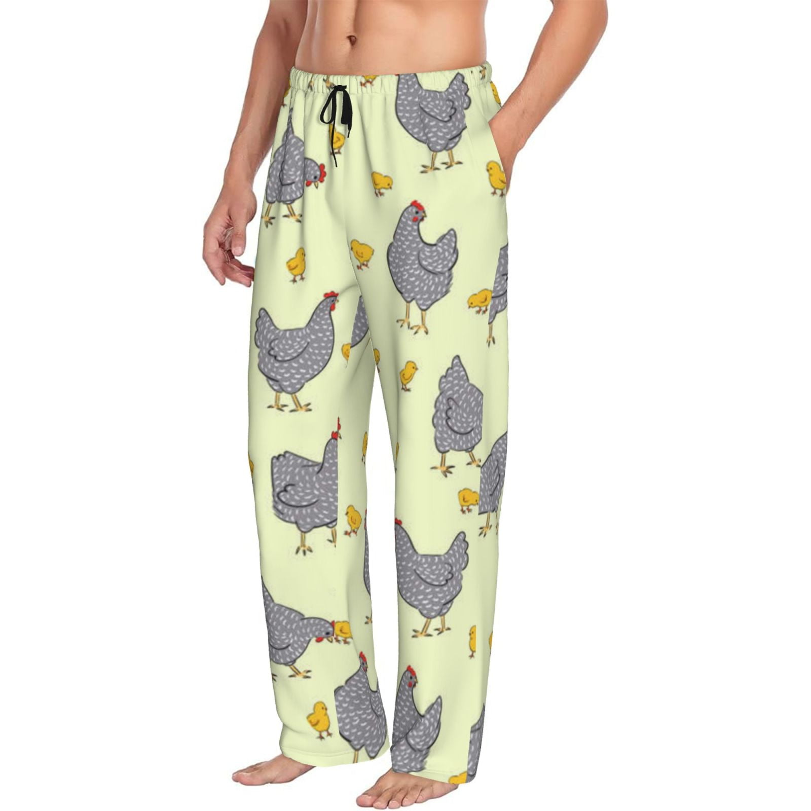 Mens Pajama Pants Hens And Chicken Chicks Background Sleep & Lounge ...