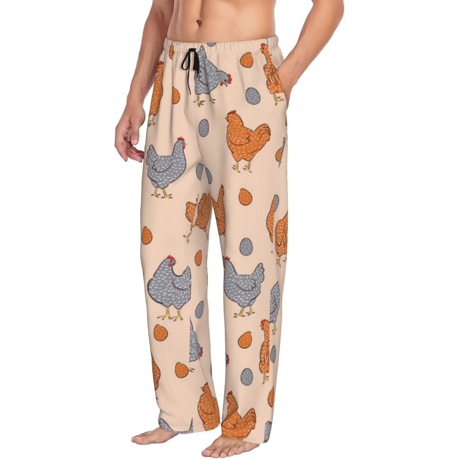 Mens Pajama Pants Hens And Eggs Illustration Sleep & Lounge Pants with ...