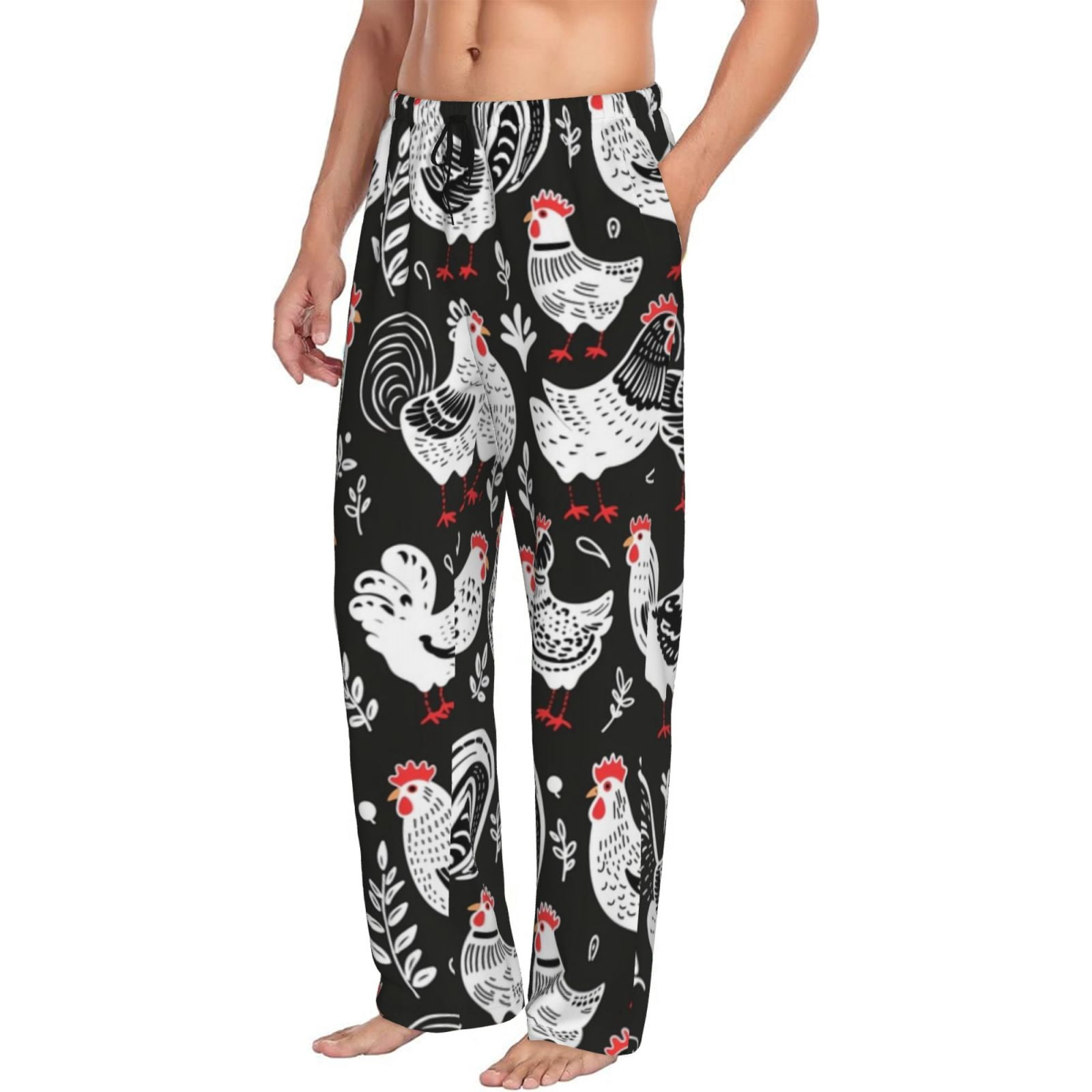 Mens Pajama Pants, Laying Hens And Roosters Mens PJ Pants Bottoms Sleep ...