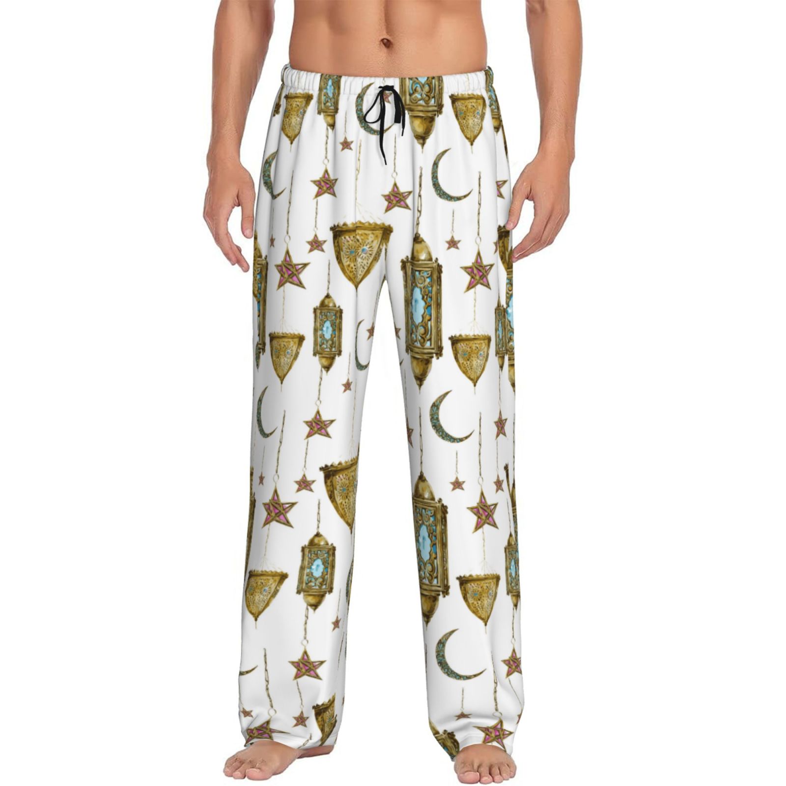 Mens Pajama Pants - Light Bulb Vintage Mens Sleepwear, Lounge Pj Pants ...