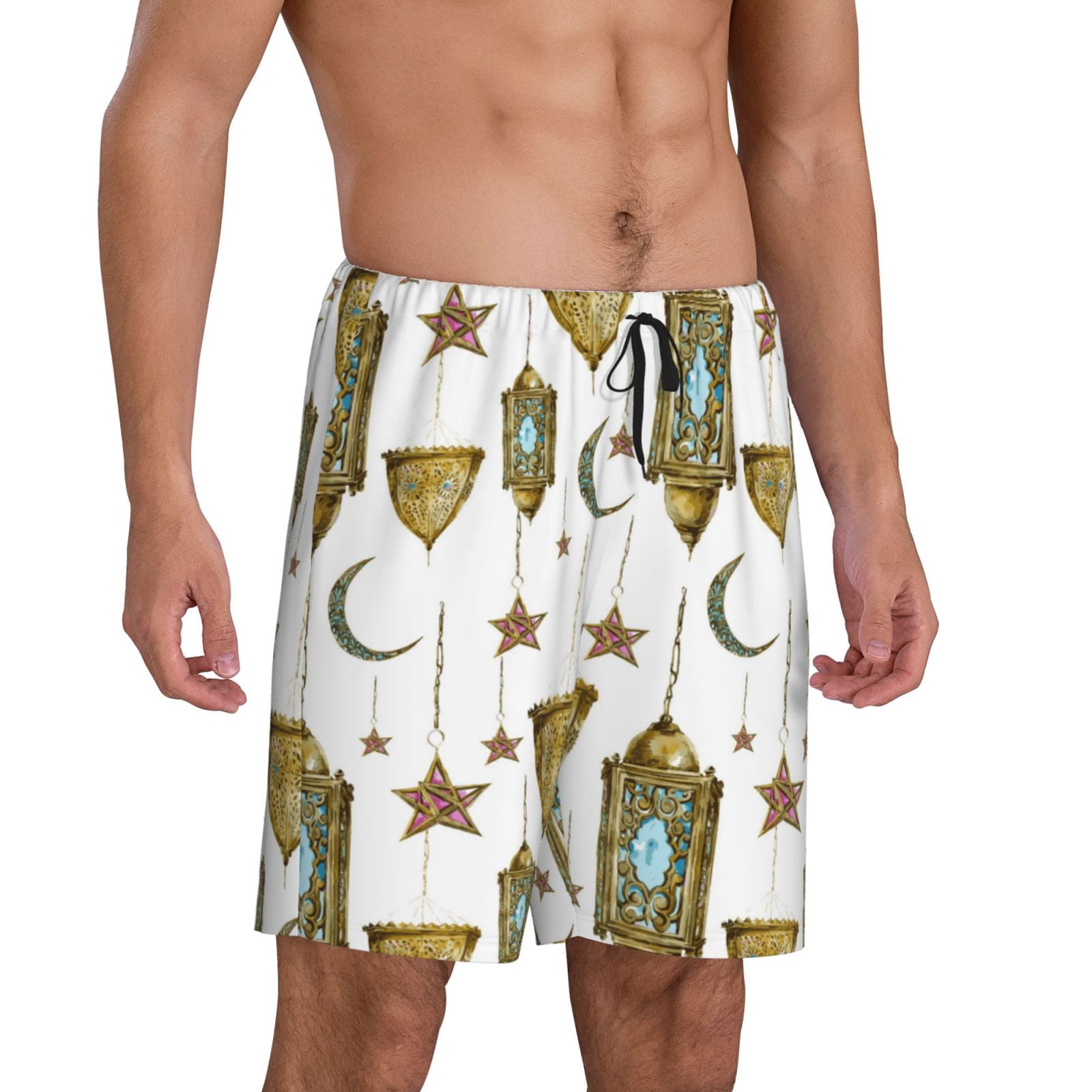 Mens Pajama Pants - Light Bulb Vintage Sleep Shorts Mens Pajama Shorts ...