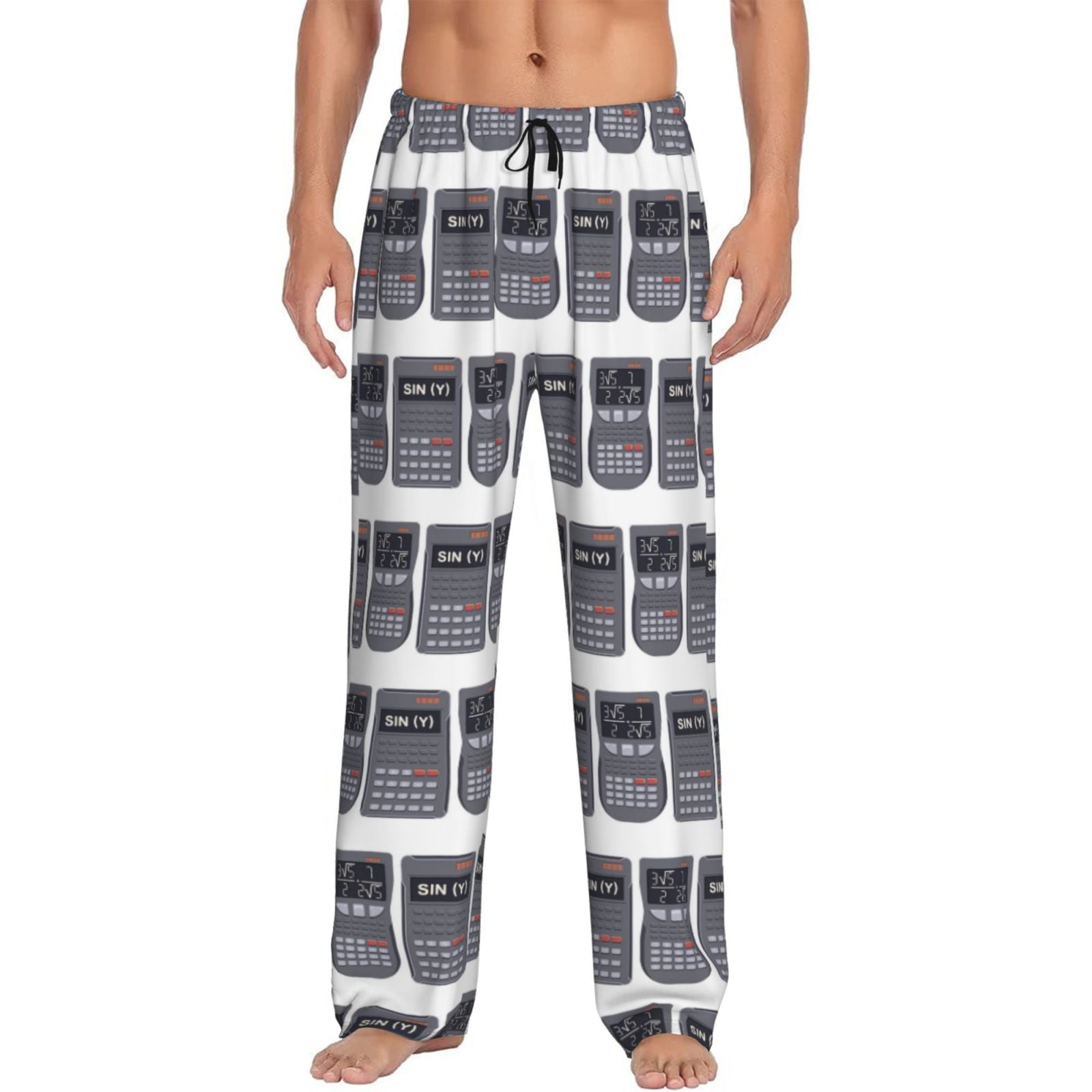 Mens Pajama Pants, Math Calculator Equation Prin Lounge Pj Pants With ...