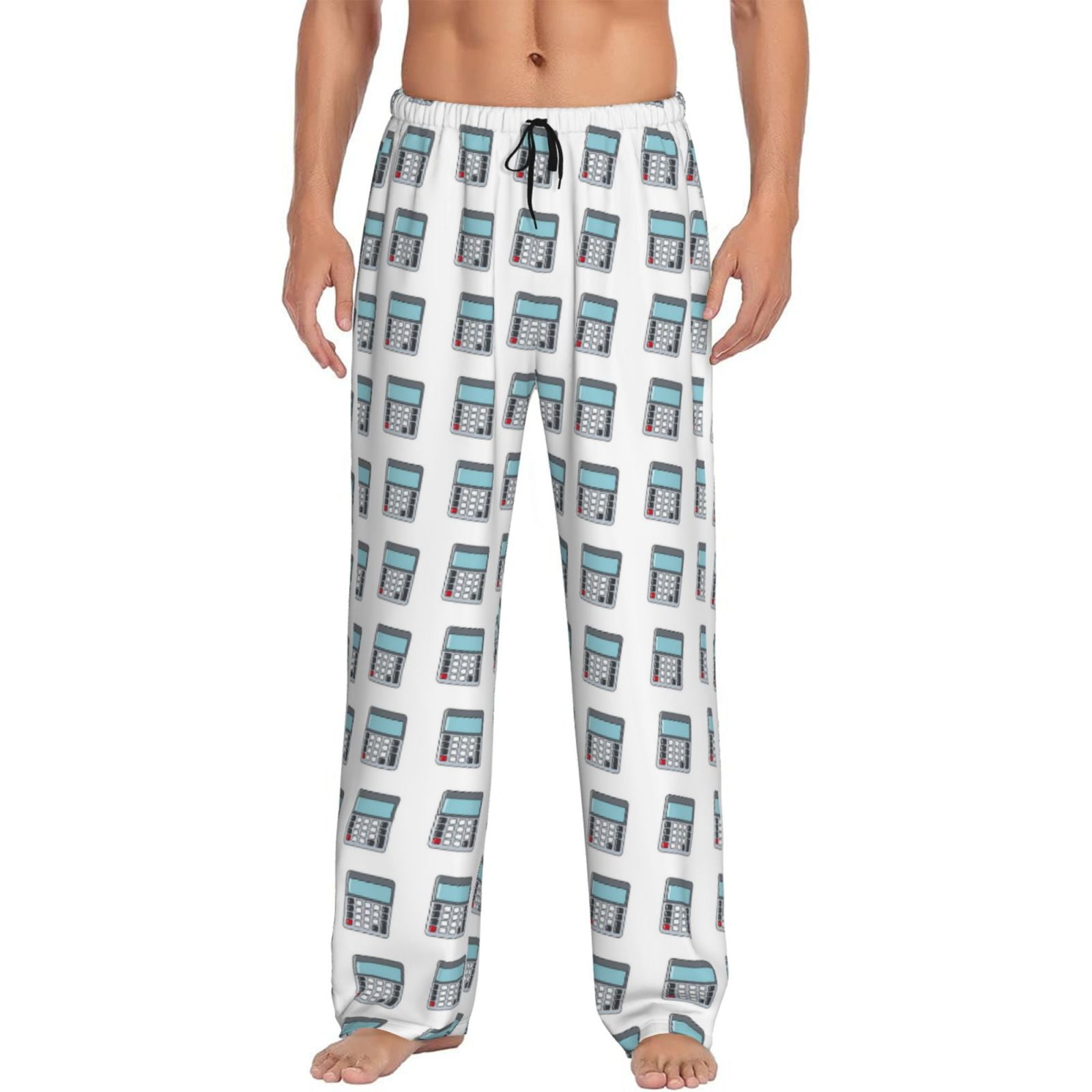 Mens Pajama Pants, Math Print Calculator Lounge Pj Pants With ...