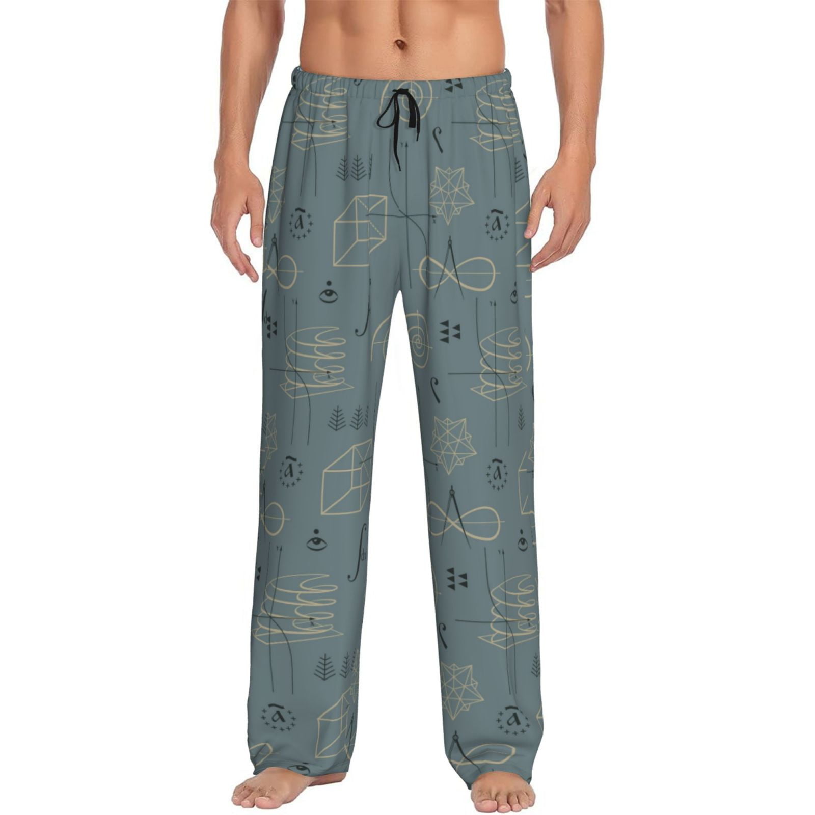 Mens Pajama Pants Math Print Quadrant Mens Pajama Pants, Soft Sleep ...