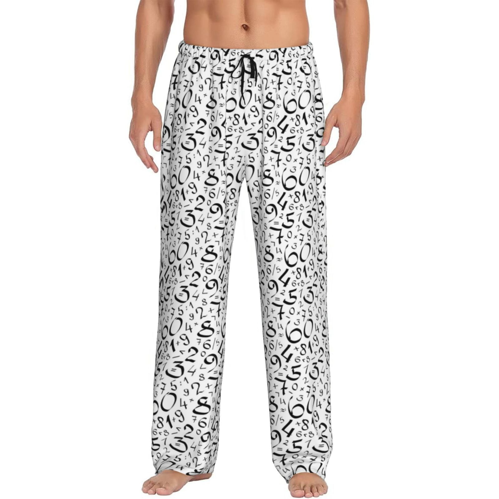 Mens Pajama Pants Math symbol Print Mens Pajama Pants, Soft Sleep ...