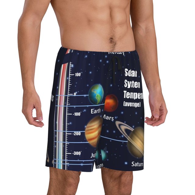 Mens Pajama Pants - Solar System Temperatures Diagram Comfy Sleep ...