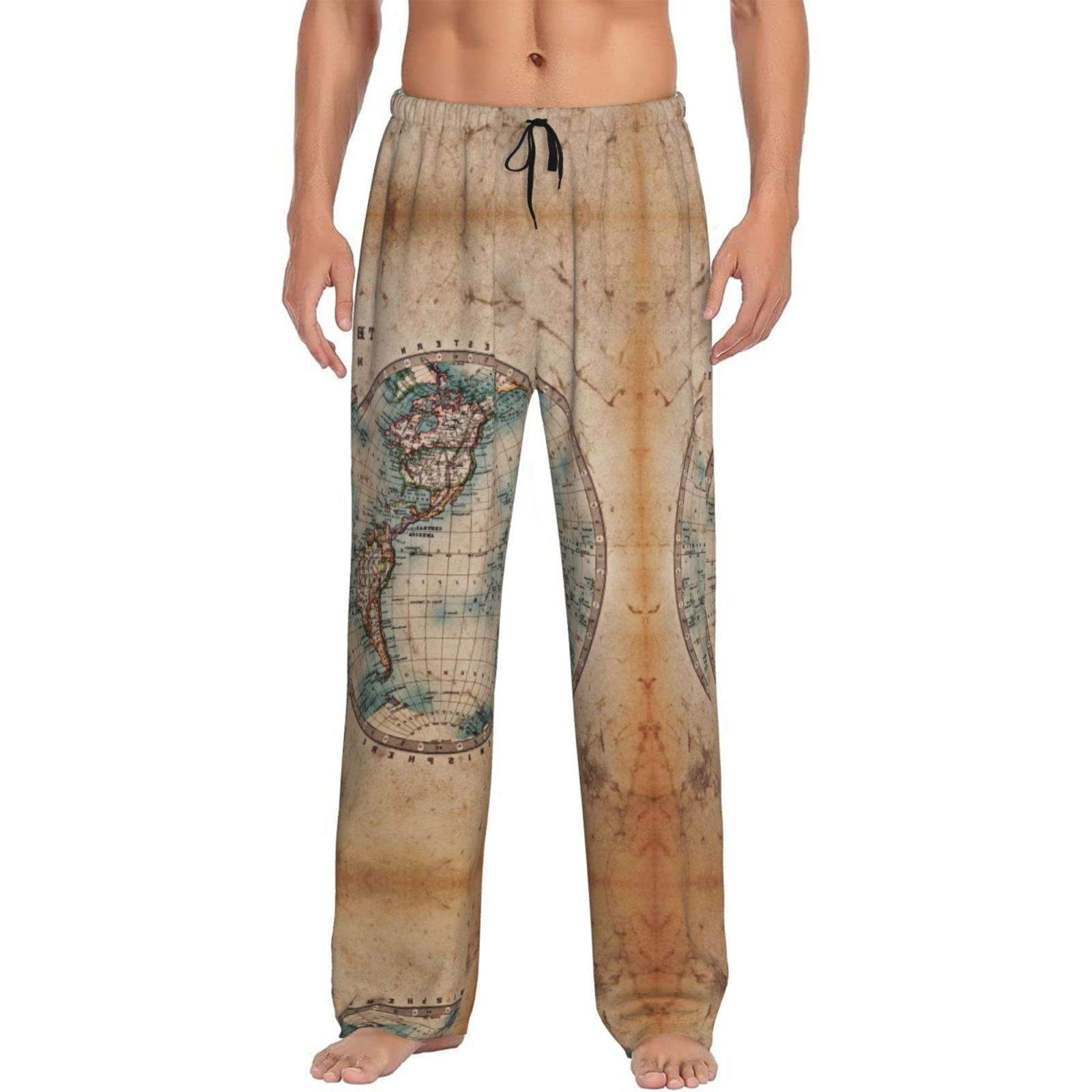 Mens Pajama Pants, The World Is Hemisphere Lounge Pj Pants With ...