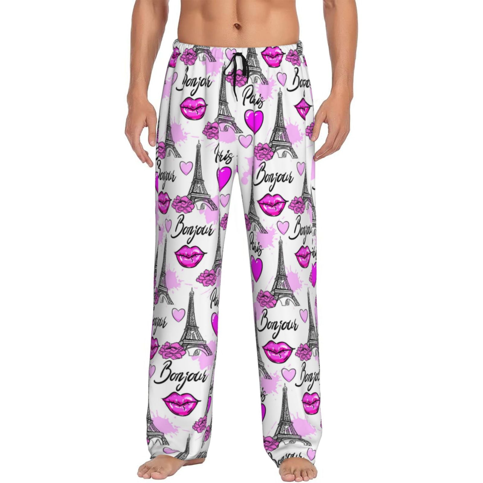 Mens Pajama Pants - Tower Flower Purple Mens Sleepwear, Lounge Pj Pants ...