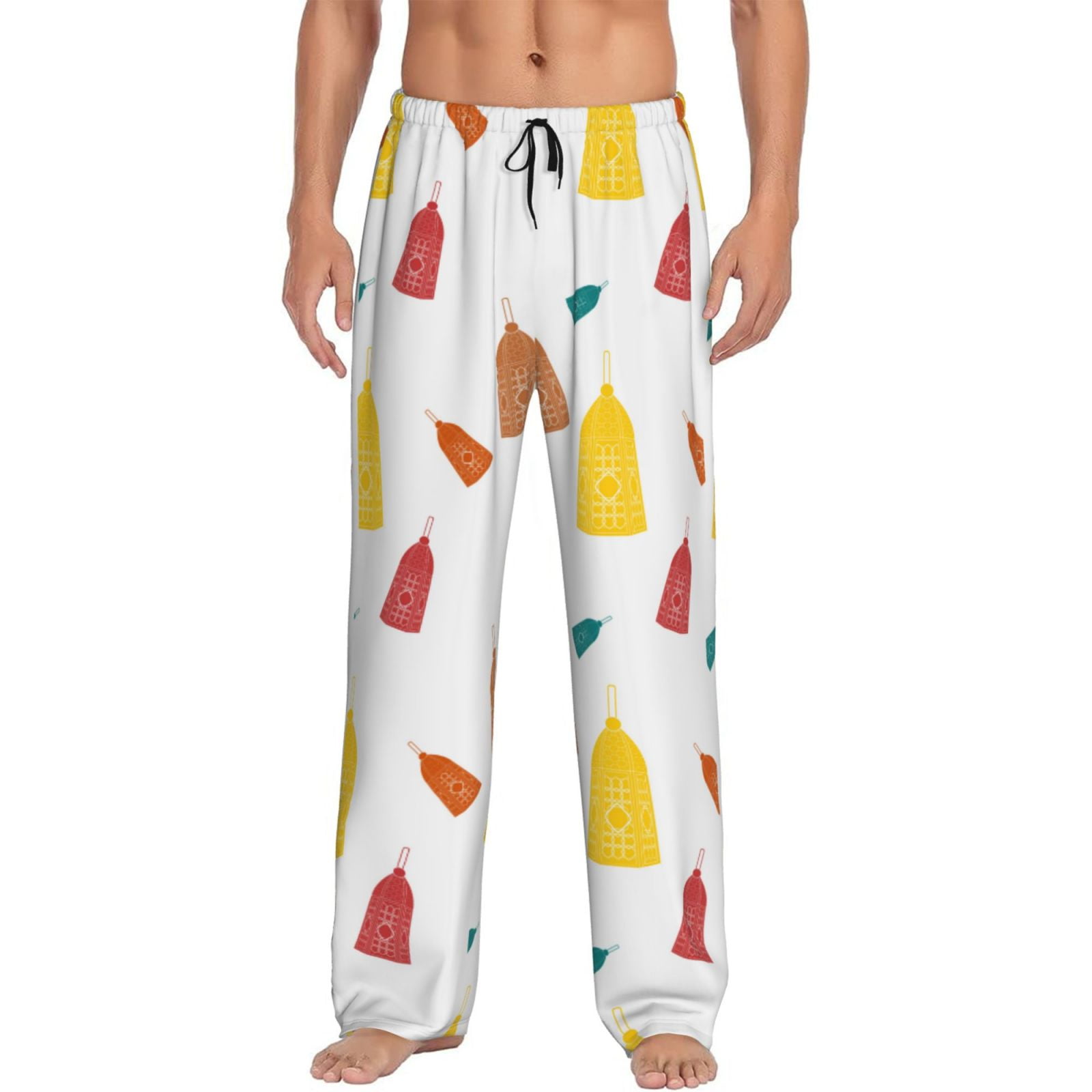 Mens Pajama Pants, Vintage Light Bulb Cute Lounge Pj Pants With ...