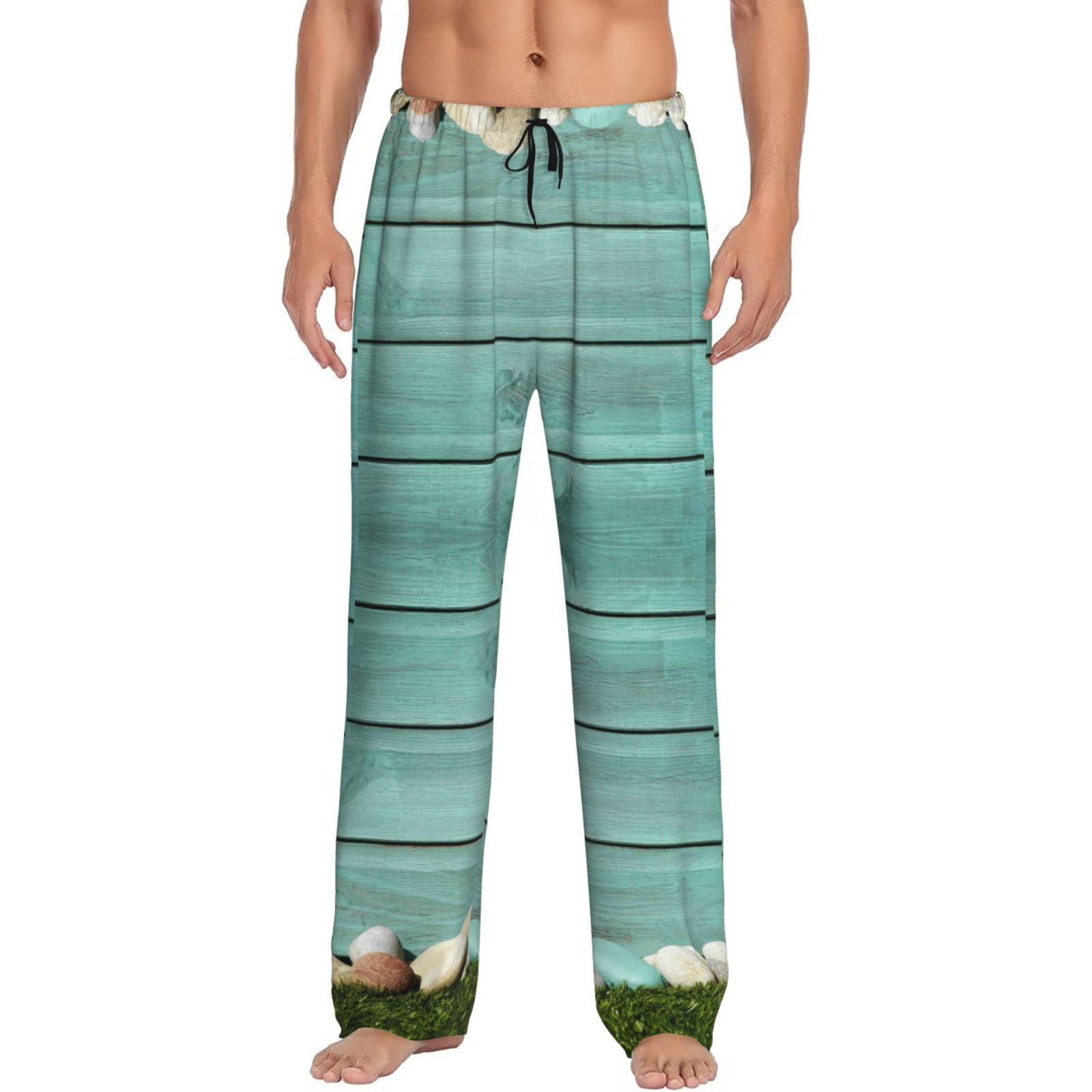 Mens Pajama Pants, Wood Grain Lounge Pj Pants With Drawstring, Men'S ...
