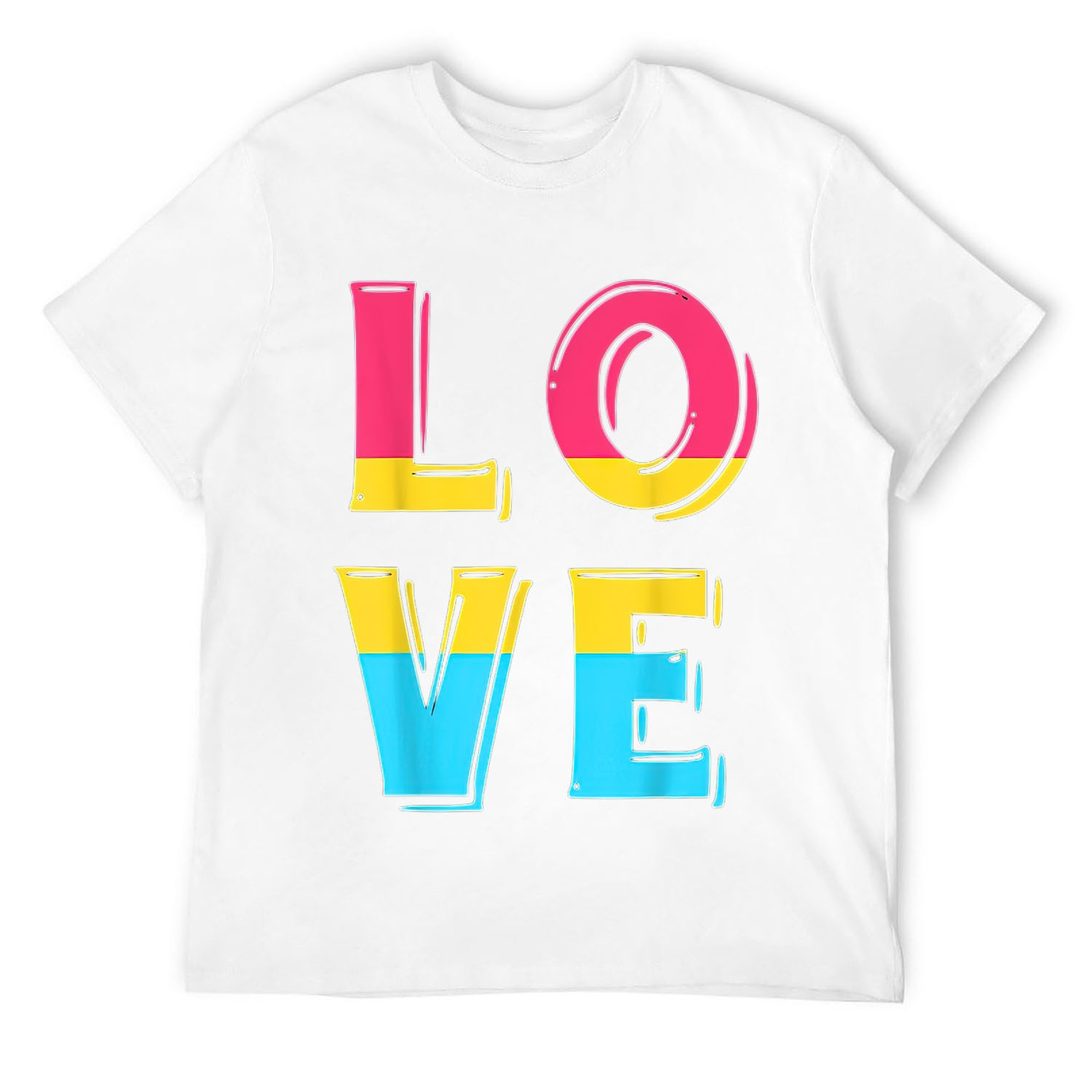 Mens Pan Pride Month Flag LGBT Love Pansexual T-Shirt White X-Large ...