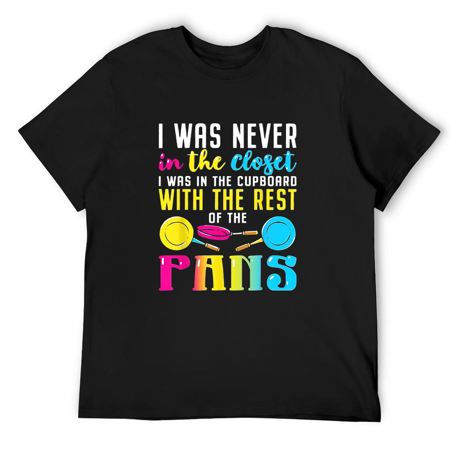 Mens Pansexual Pride Flag Funny Pansexuality Pans Lgbt Pun Jokes T Shirt Black X Large