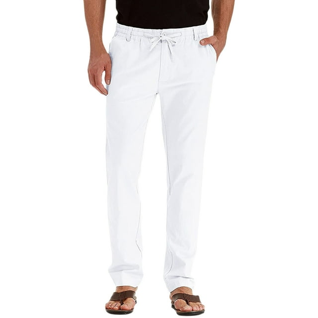 Mens Pants Casual Pants Have Elastic Waistband And Zip Fly With ...