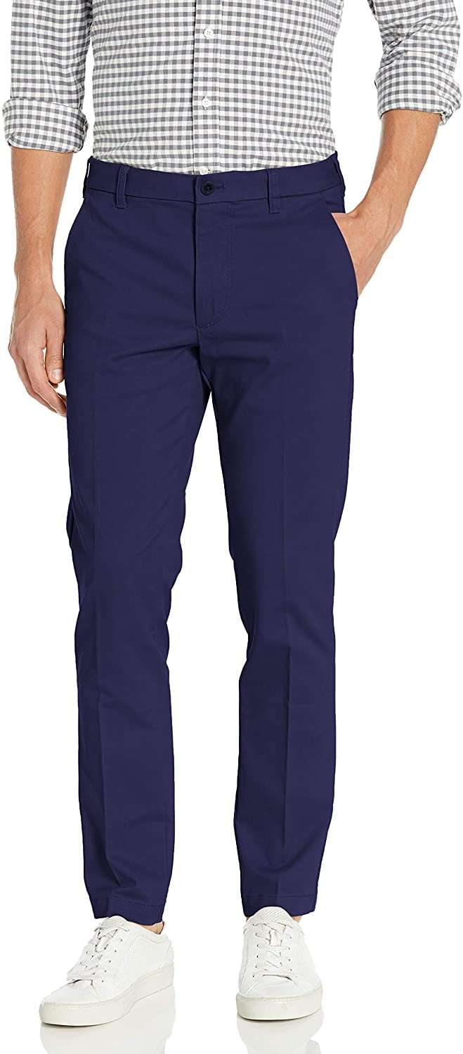 Mens Pants Navy 32X32 Chino Stretch Slim Fit Performance 32 - Walmart.com