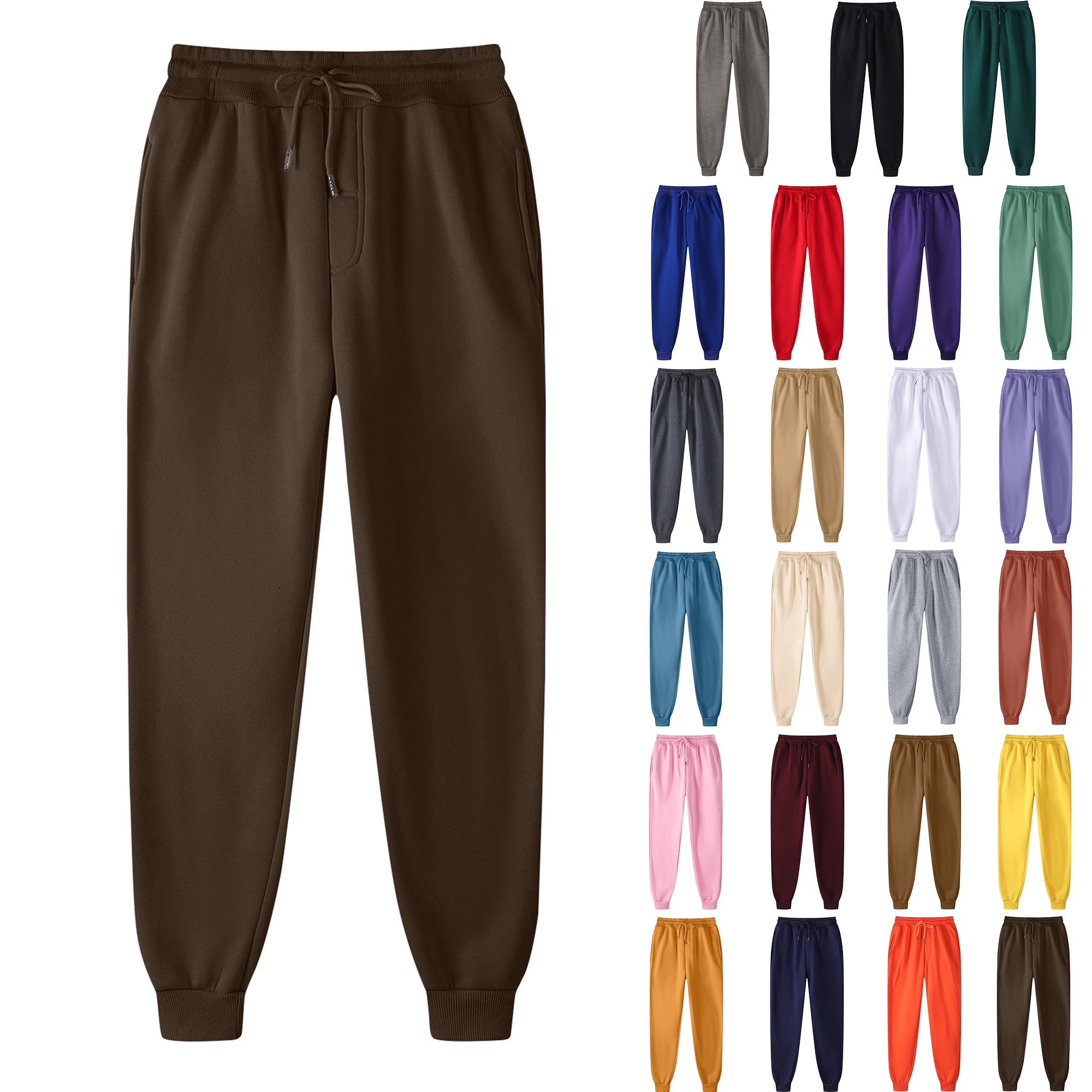 Mens Pants Running Sweatpants With Pockets Hip-hop Drawstring Pants ...