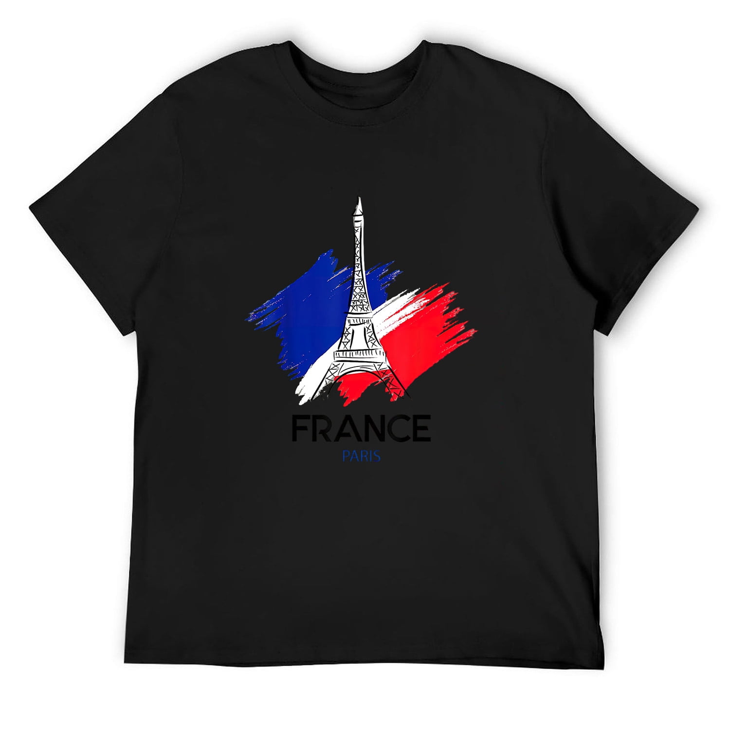 Mens Paris France Flag & Eiffel Tower Graphic Tee shirts, Paris T-Shirt ...