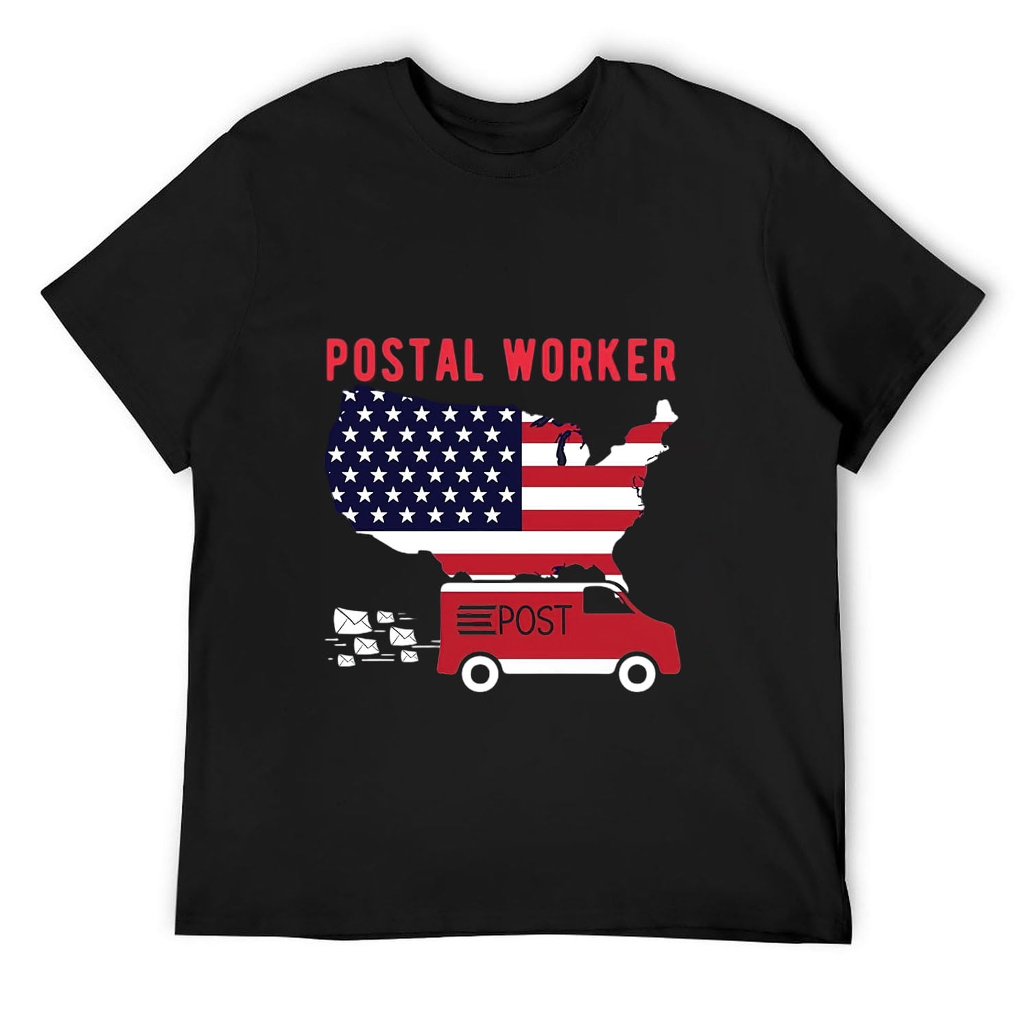 Mens Patriotic Postal Worker American Flag US Postal Service T Shirt ...
