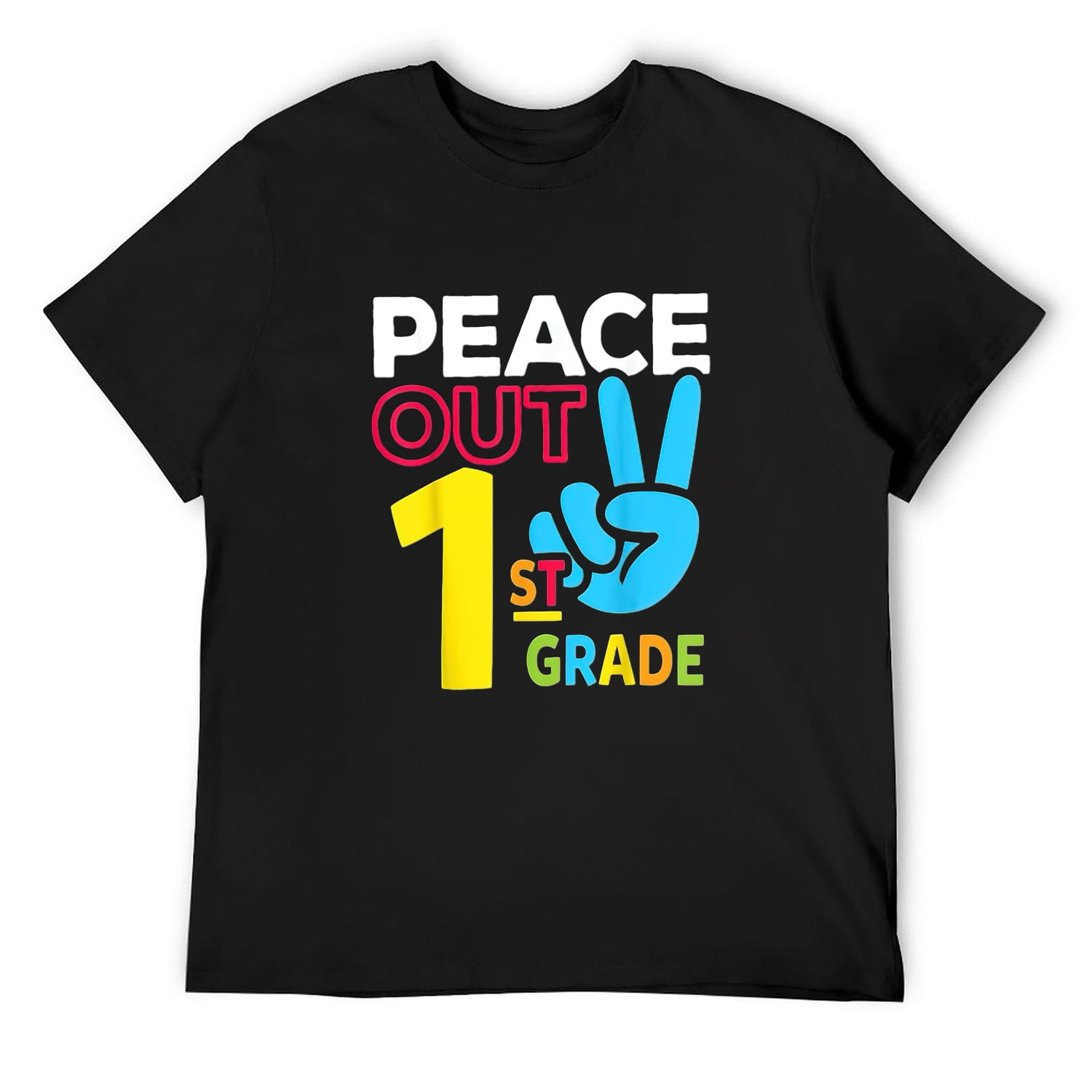Mens Peace Out 1St Grade Last Day Of School Teacher Girl Boy T-Shirt ...