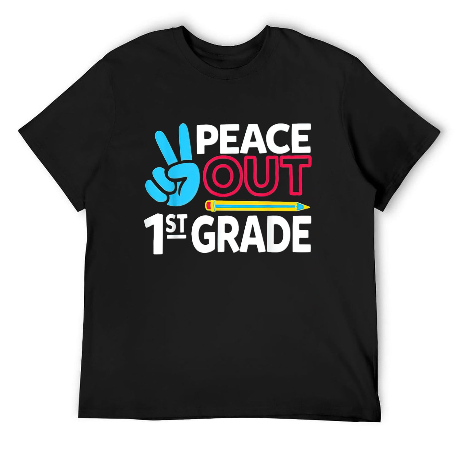 Mens Peace Out 1St Grade Last Day Of School Teacher Girl Boy T-Shirt ...