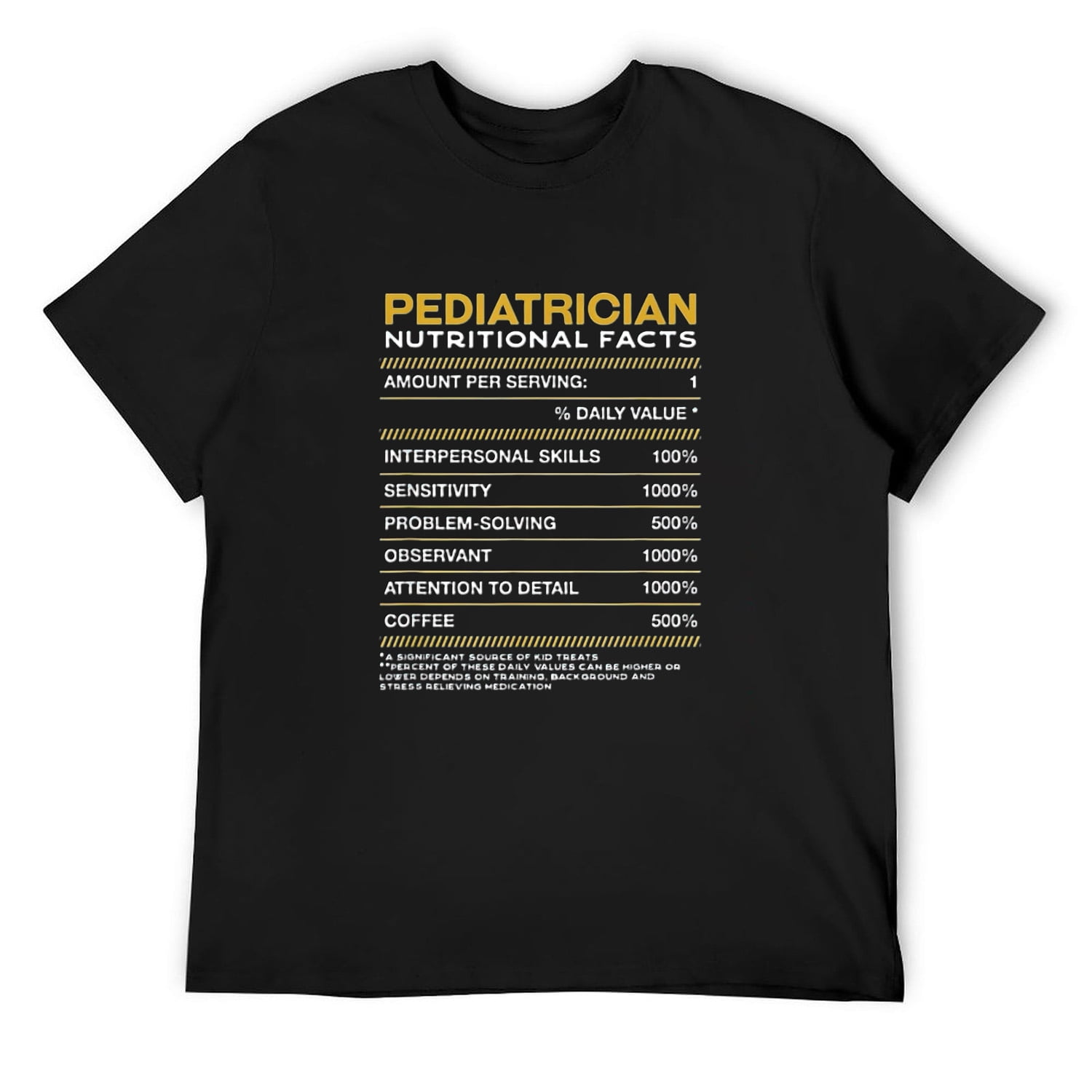 Mens Pediatrician Nutrition Facts Pediatric Doctor Funny Pedia T-Shirt ...