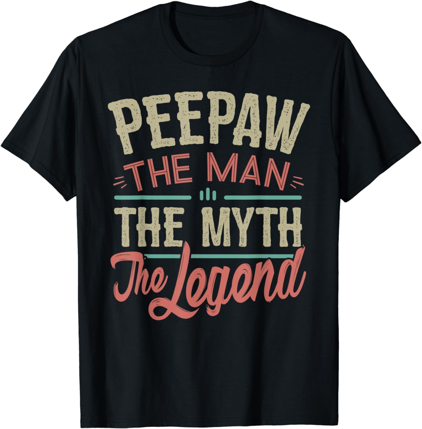 Mens PeePaw Tshirt from Grandchildren PeePaw the Myth the Legend T ...