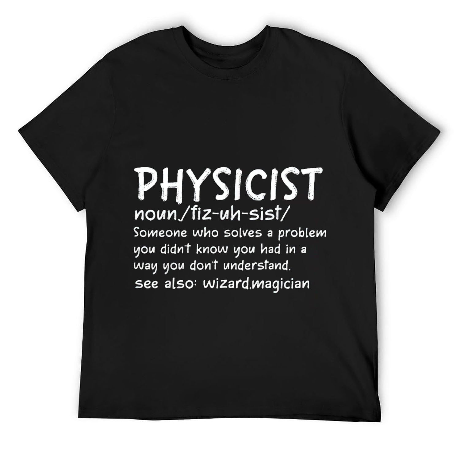 Mens Physicist Definition Funny Science Physics Math T-Shirt Black ...