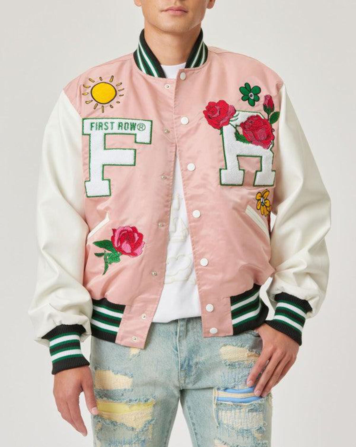 Mens Pink Spring Varsity Jacket - Walmart.com