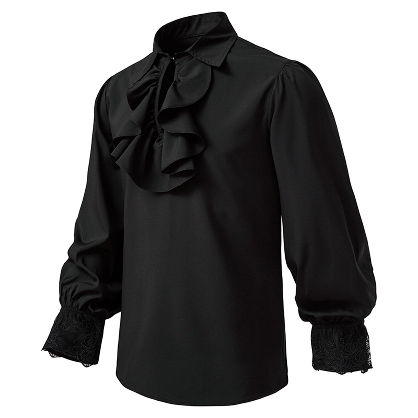 Mens Pirate Shirt Medieval Renaissance Victorian Ruffled Steampunk ...