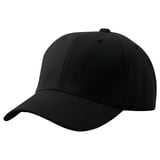 Men's Adjustable Plain Baseball Cap, Curved Visor Hat - Black - Walmart.com
