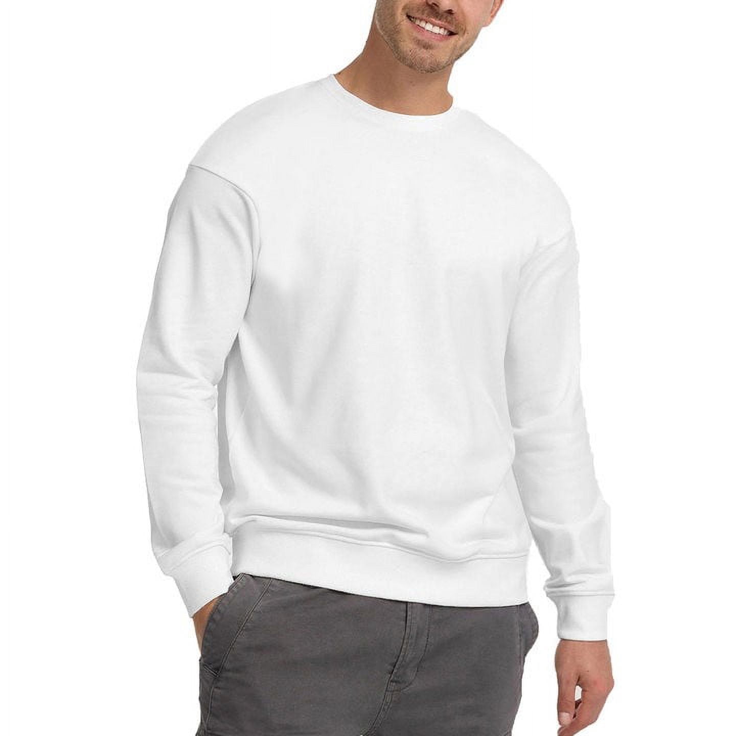 Mens Plain Crewneck Sweatshirt Loose Wo Shoulder Drop Sports Solid ...