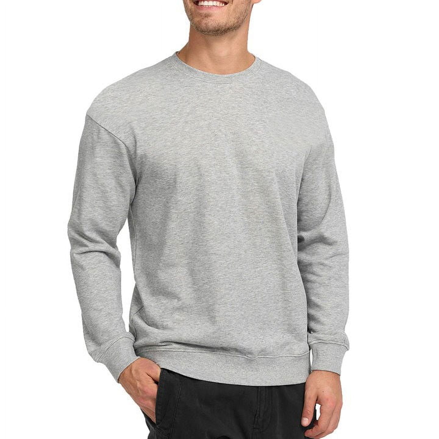 Mens Plain Crewneck Sweatshirt Loose Wo Shoulder Drop Sports Solid ...
