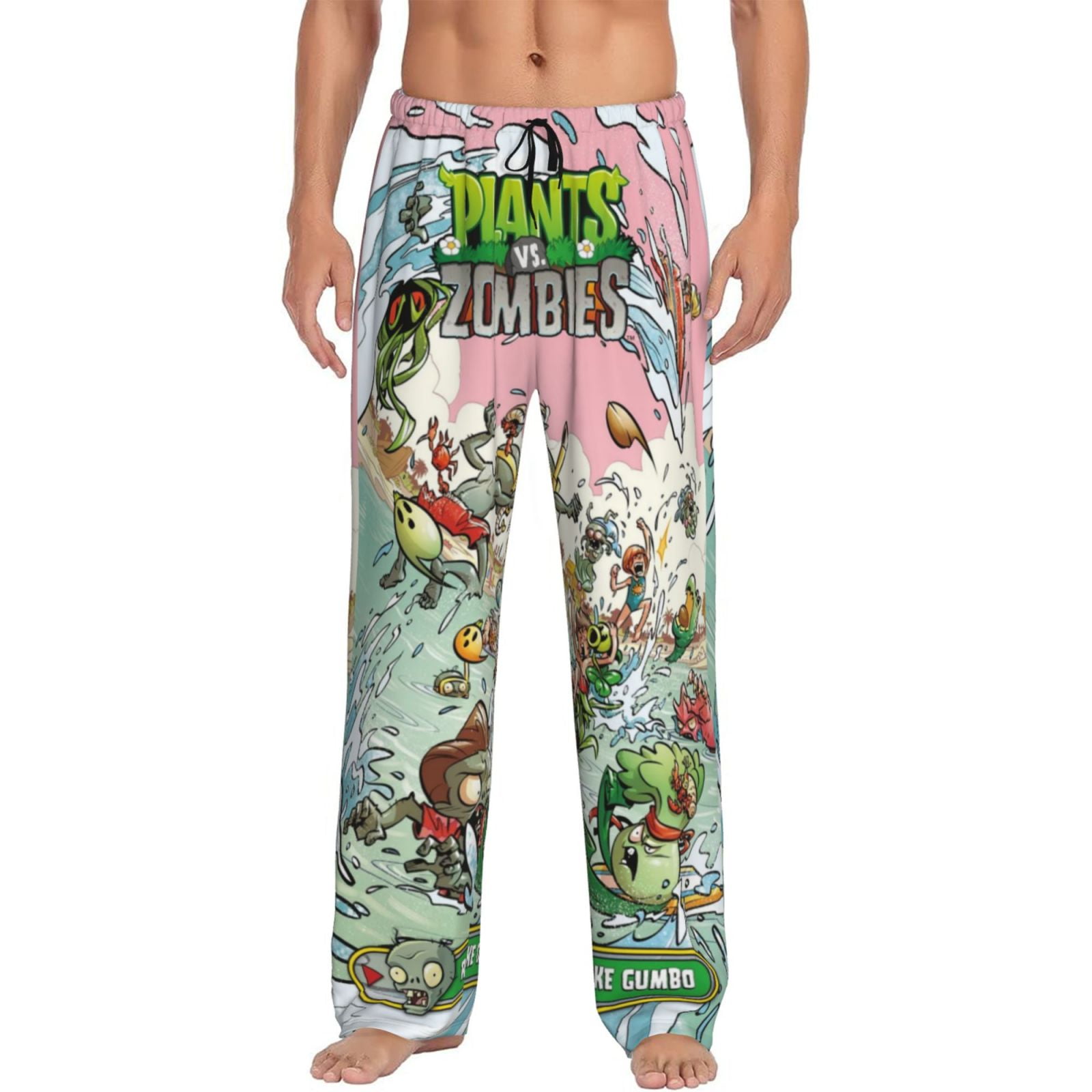 Mens Plants vs Zombi-e Pajama Pants Soft Lightweight Pajama Pants ...