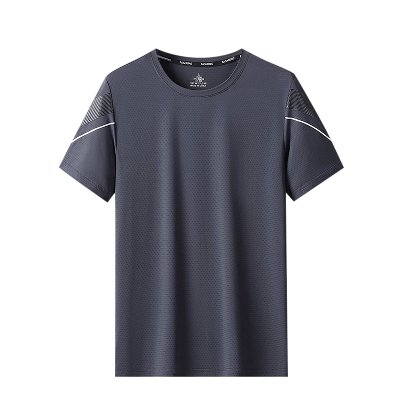 Mens Plus Size Tshirts Quick Drying Short Sleeved Thin Fitness Workout ...