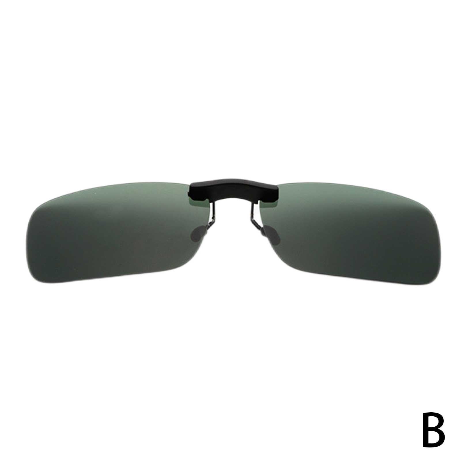 Men's Polarized Clip-On Sunglasses, Rimless Flip Up, Over Prescription ...