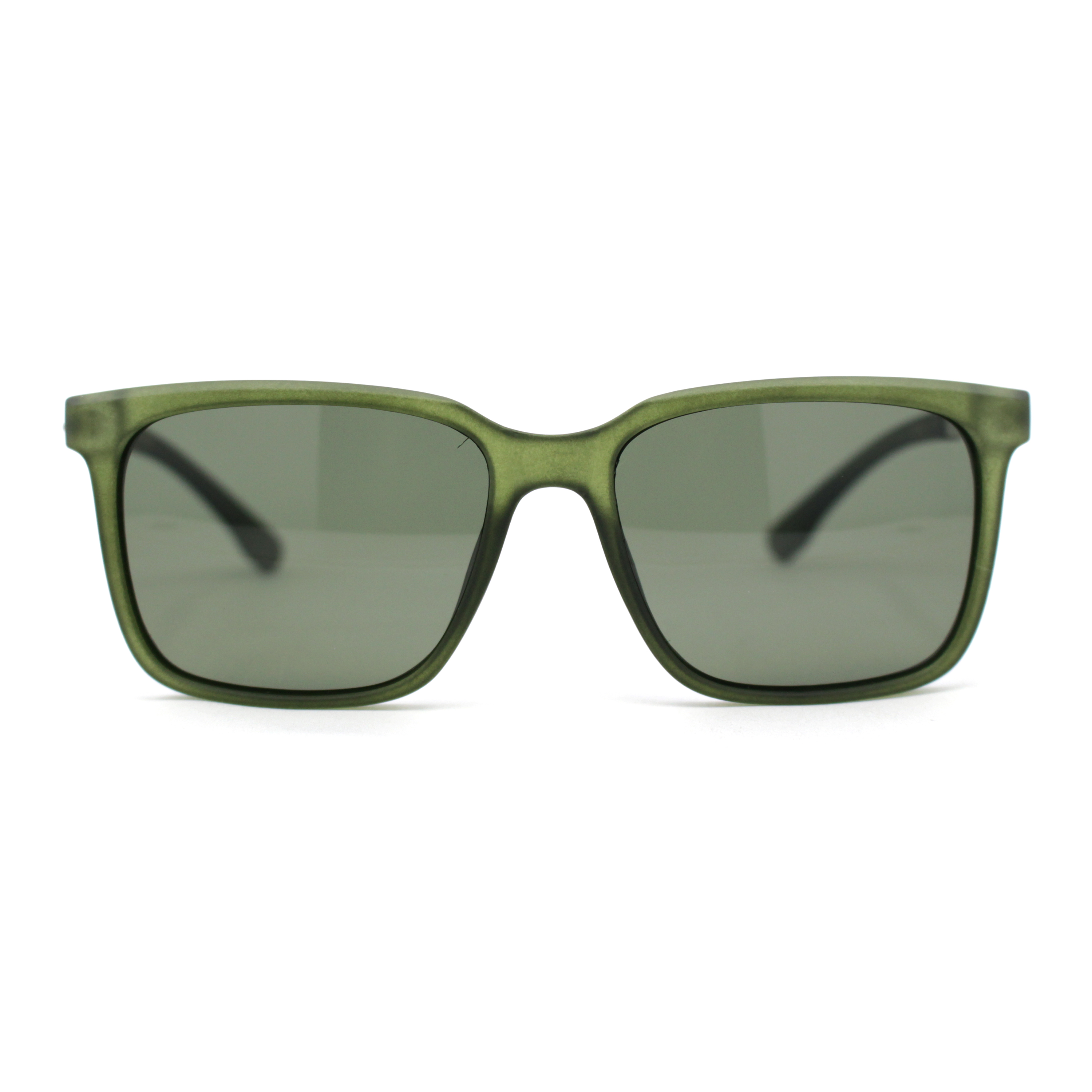 Mens Polarized Frost Plastic Horn Rim Metal Arm Sport Sunglasses All ...