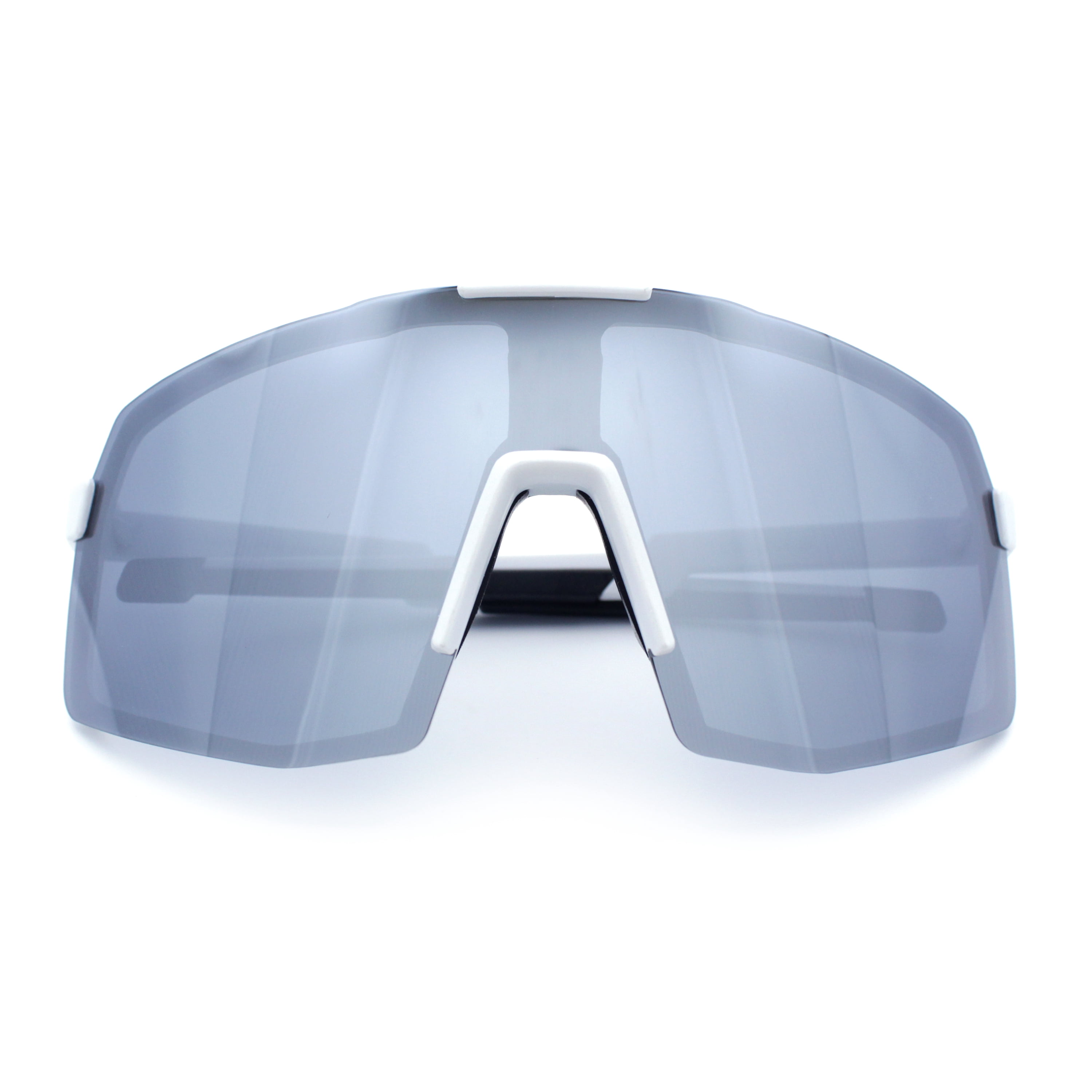 Mens Polarized Oversized Large Shield Monoblock Plastic Sport ...