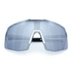 Mens Color Mirror Aerodynamic Block Shield Lens Plastic Sport ...