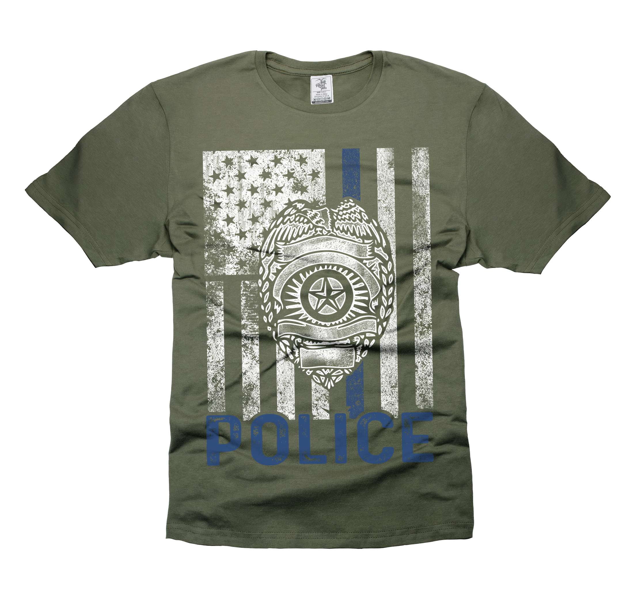 Mens Police T-shirt Police Badge Shirt Police Patriotic Shirts Police ...