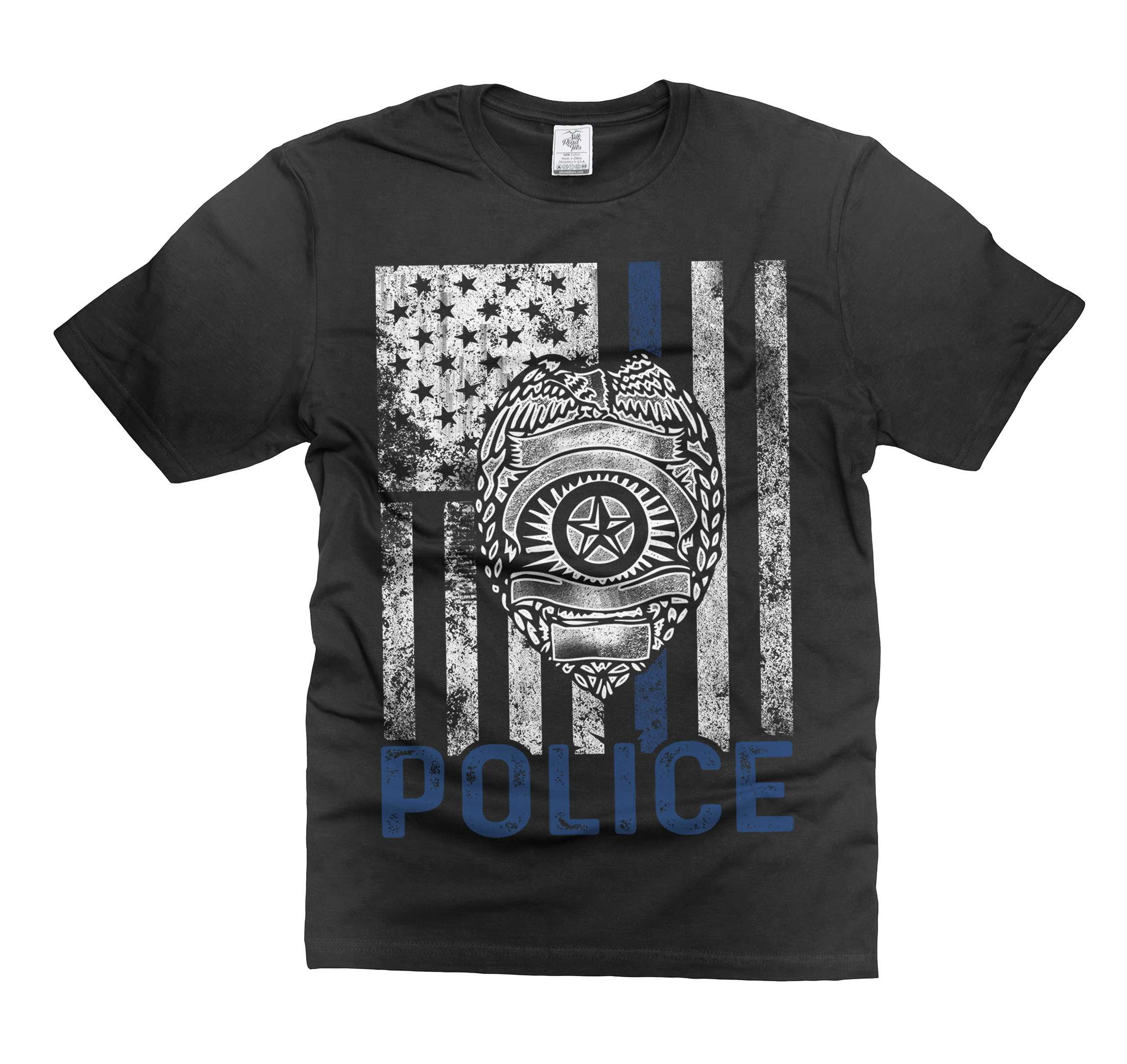 Mens Police T-shirt Police Badge Shirt Police Patriotic Shirts Police ...