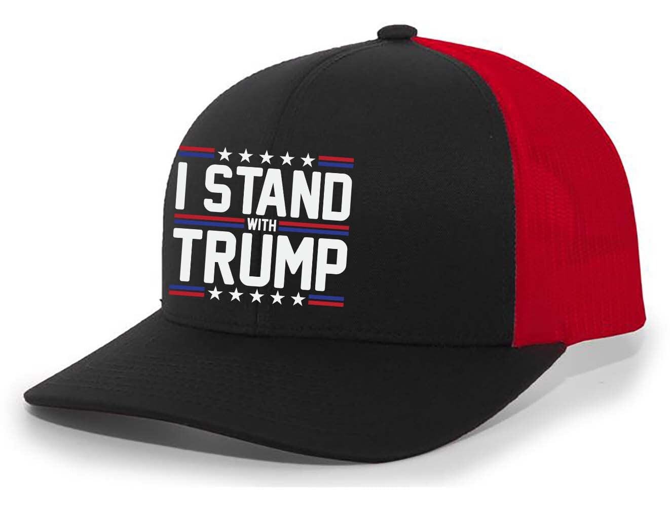 Mens Political Hat Patriotic I Stand With Trump Mesh Back Trucker Hat ...