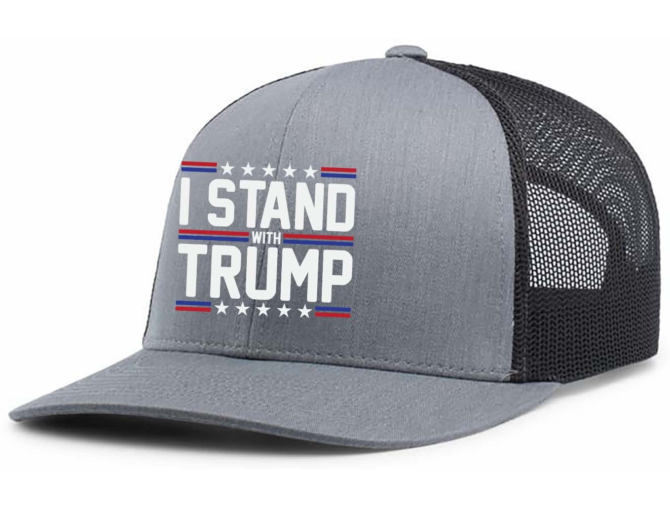 Mens Political Hat Patriotic I Stand With Trump Mesh Back Trucker Hat ...