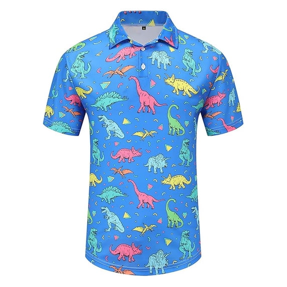 Mens Polo Shirt Funny Vacation Print Casual Short Sleeve Soft ...