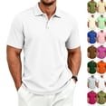 Mens Polo Shirt Short Sleeve Soft Moisture Wicking Summer Casual ...