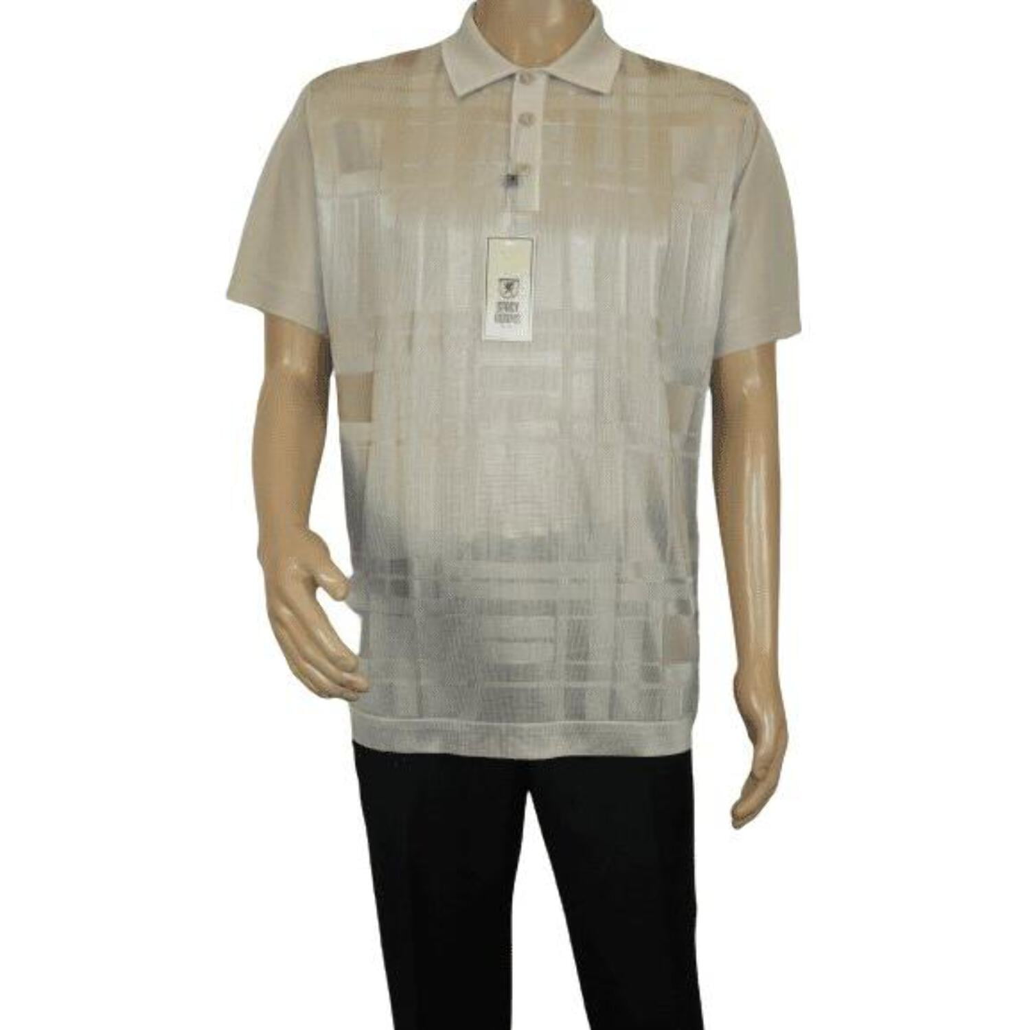 Mens Polo Shirt Slinky Sheer Short Sleeves Soft Touch Stacy Adams 57006 ...